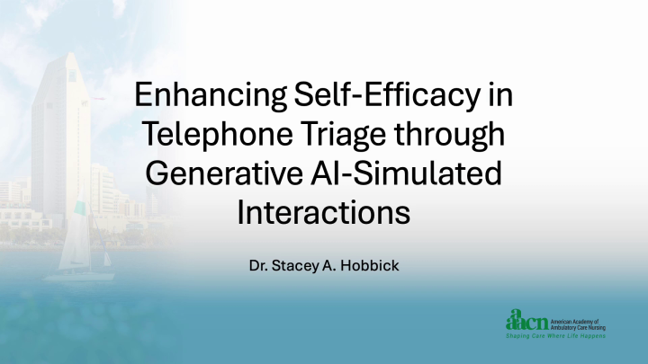 Enhancing Self-Efficacy in Telephone Triage and Patient Education ...