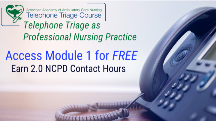 Telephone Triage as Professional Nursing Practice Course Module 1 ...