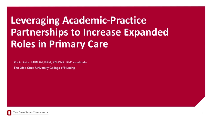 Leveraging Academic-Practice Partnerships to Increase Expanded Roles in ...