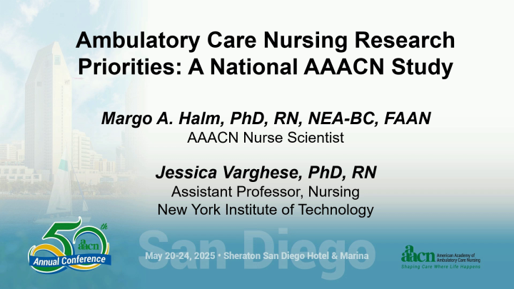 Ambulatory Care Nursing Research Priorities: A National AAACN Study ...