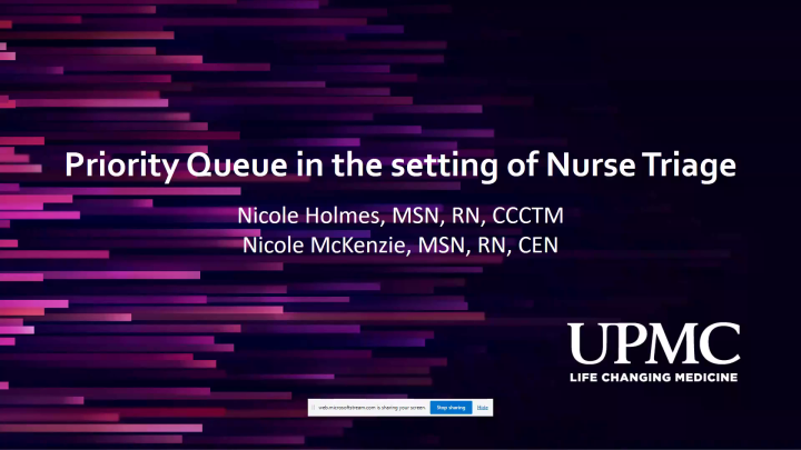 Priority Queue in the Setting of Nurse Triage (Spotlight Poster ...