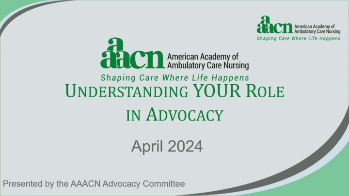 Understanding YOUR Role in Advocacy Work - American Academy of ...