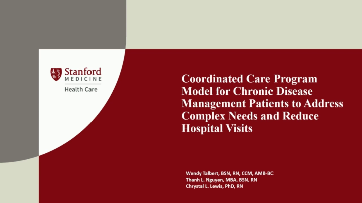 Coordinated Care Program Model for Chronic Disease Management Patients ...
