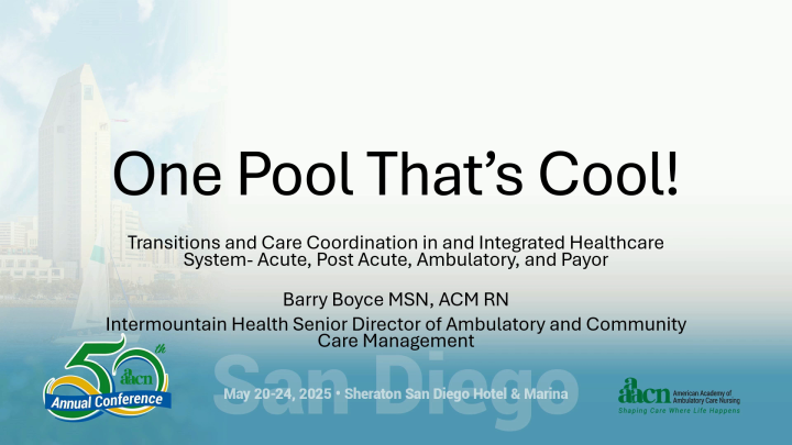 One Pool That's Cool! Transitions and Care Coordination in an ...