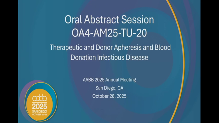 AM25-TU-20-O: Oral Abstract Session - Therapeutic and Donor Apheresis ...