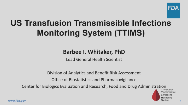AM23-MN-34-O: Transfusion Transmissible Infections Monitoring System ...