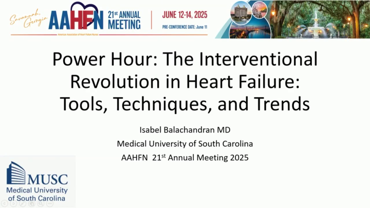 Power Hour: The Interventional Revolution in Heart Failure: Tools ...