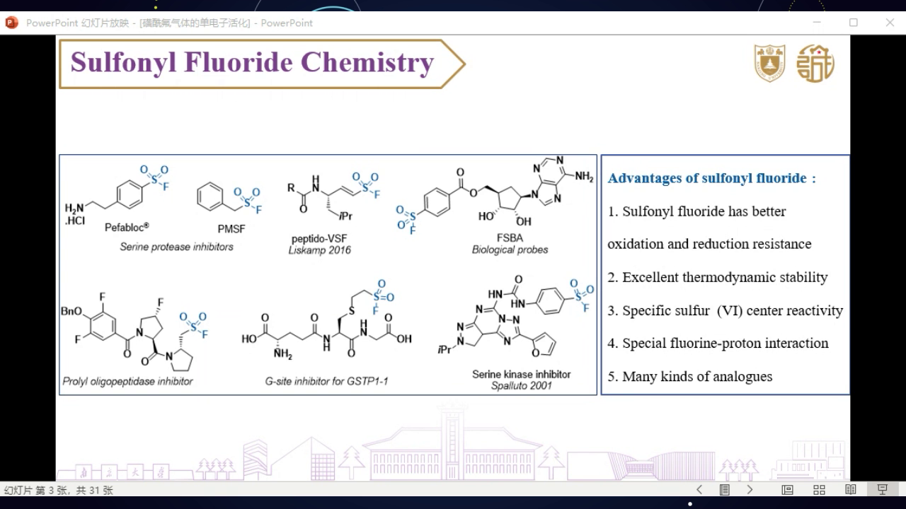 Single electron activation of sulfonyl fluoride - American Chemical Society