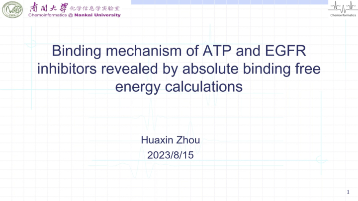 Binding mechanism of ATP and EGFR inhibitors revealed by absolute ...