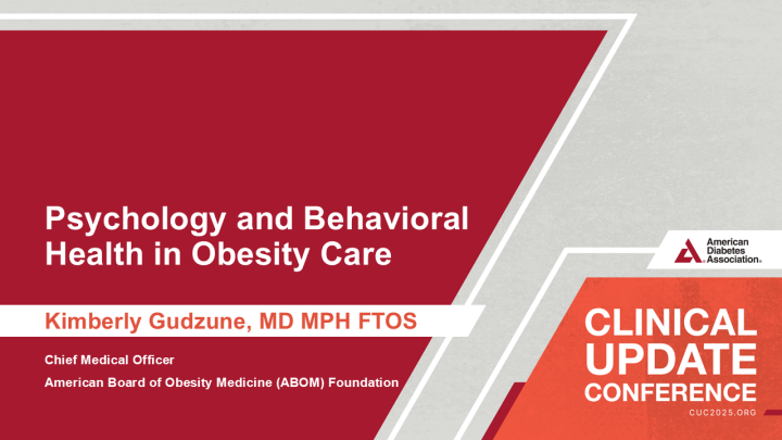 Psychology and Behavioral Health in Obesity Care - American Diabetes ...
