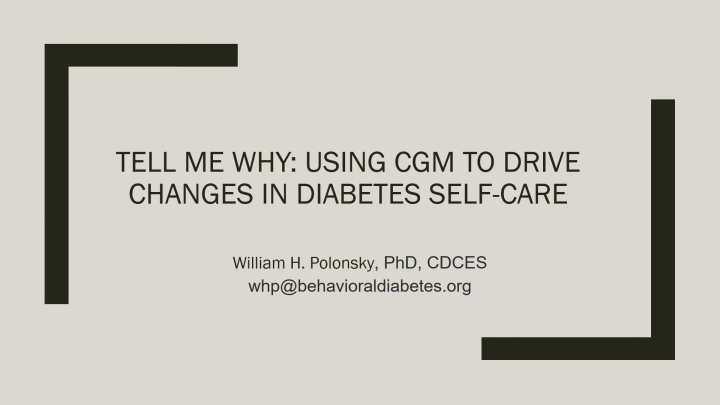 Show Me the Data! Using Continuous Glucose Monitoring Data to Drive ...
