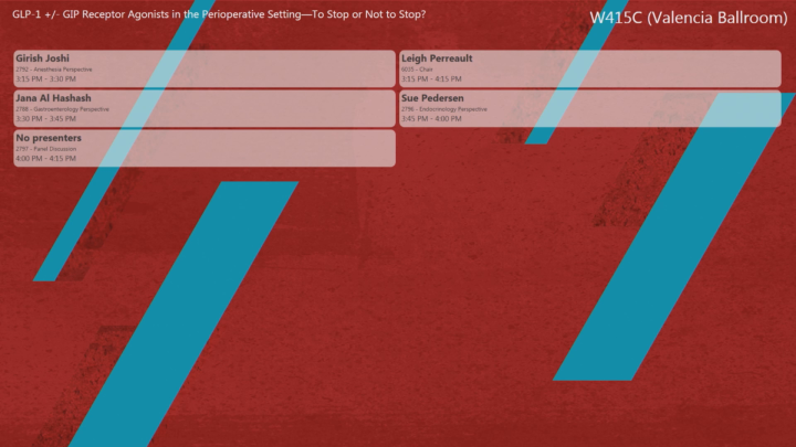 GLP-1 +/- GIP Receptor Agonists in the Perioperative Setting—To Stop or ...