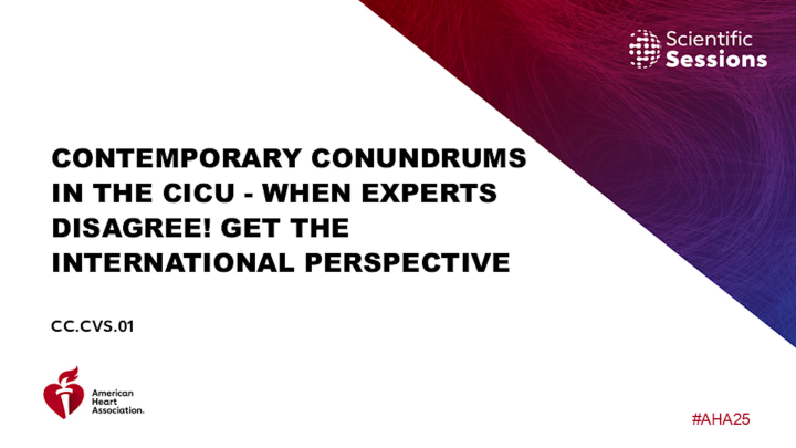 Contemporary Conundrums in the CICU - When Experts Disagree! Get the ...