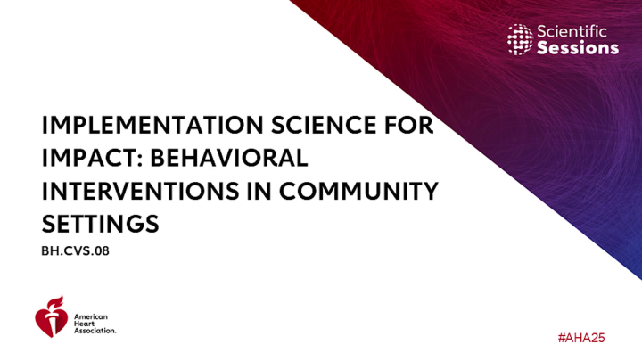 Implementation Science for Impact: Behavioral Interventions in ...