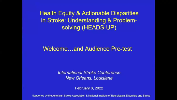 HEADS-UP: Health Equity and Actionable Disparities in Stroke ...