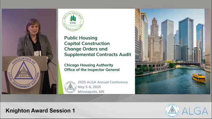 CS#14. Knighton Award Session 1 - Association of Local Government Auditors