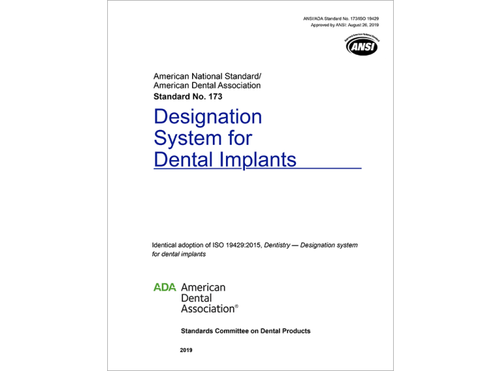 ANSI/ADA Standard No. 173 Designation System for Dental Implants - E ...