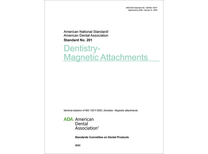 ANSI/ADA Standard No. 201 for Dentistry - Magnetic Attachments - E-BOOK ...