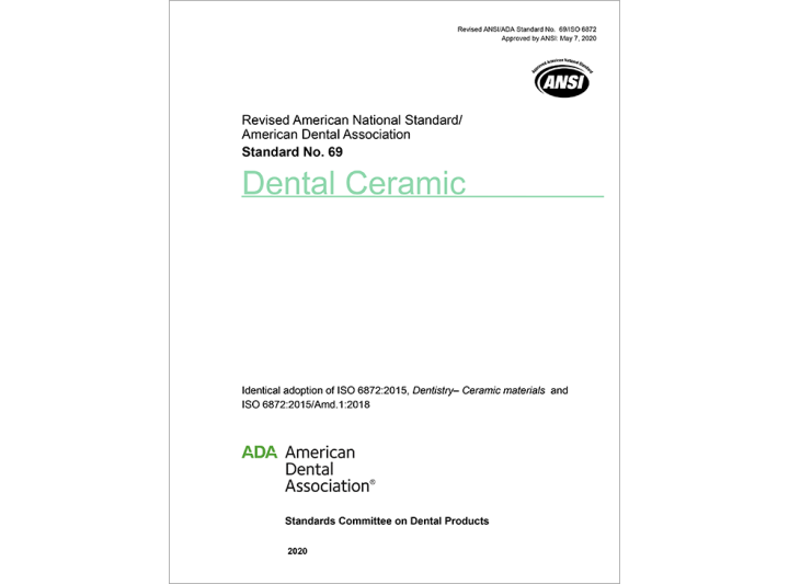 ANSI/ADA Standard No. 69 Dental Ceramic - E-BOOK - American Dental ...