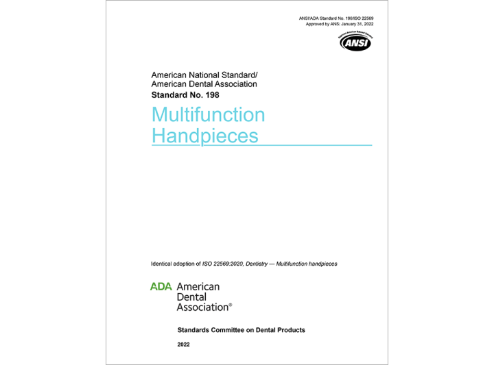 ANSI/ADA Standard No. 198 for Multifunction Handpieces - E-BOOK ...