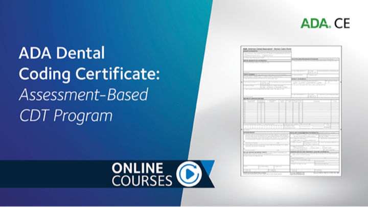 ADA Dental Coding Certificate: Assessment-Based CDT Program 2026 (books ...