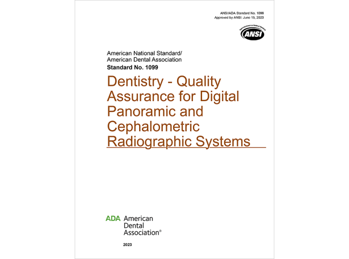 ANSI/ADA Standard No. 1099 Quality Assurance for Digital Panoramic and ...