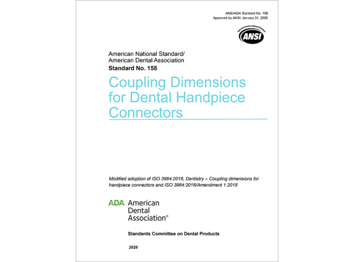 ANSI/ADA Standard No. 158 Coupling Dimensions for Dental Handpiece ...