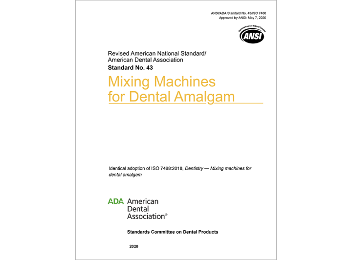 ANSI/ADA Standard No. 43 Mixing Machines for Dental Amalgam - E-BOOK ...