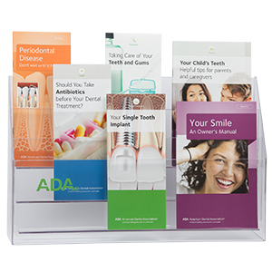Clear plastic display rack - American Dental Association