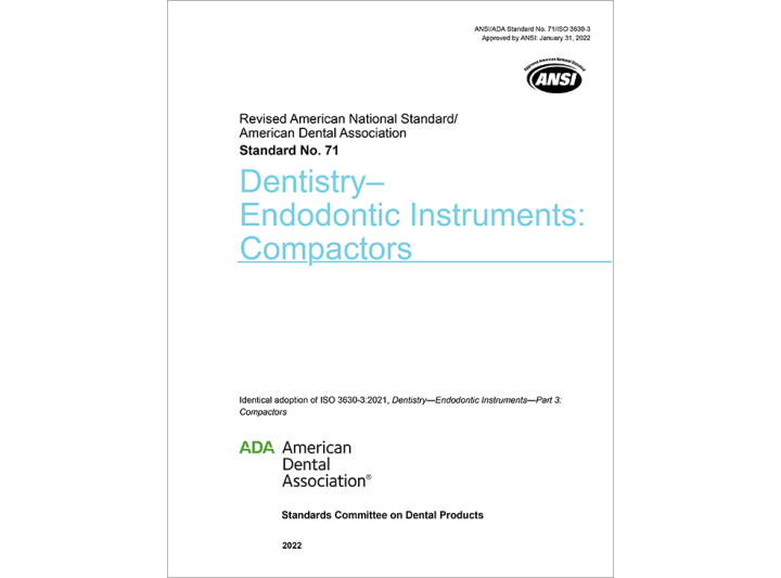 ANSI/ADA Standard 71 Endodontic Instruments: Compactors - E-BOOK ...