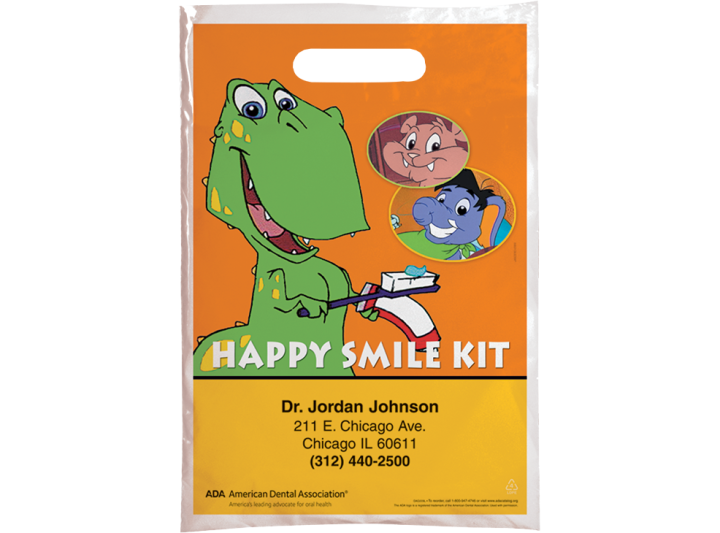 PERSONALIZED Dudley Happy Smile Kit Large Supply Bag - American Dental ...