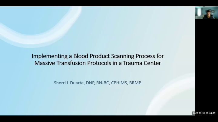 Implementing a Blood Product Scanning Process for Massive Transfusion ...