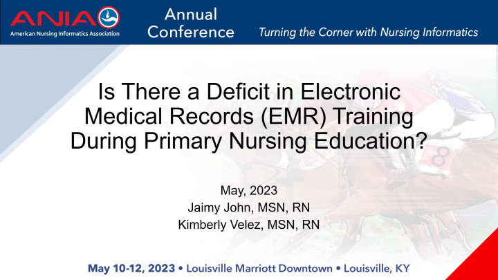 Is There a Deﬁcit in Electronic Medical Record Training during Primary ...