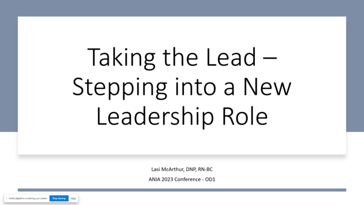 Taking the Lead: Stepping into a New Leadership Role - American Nursing ...