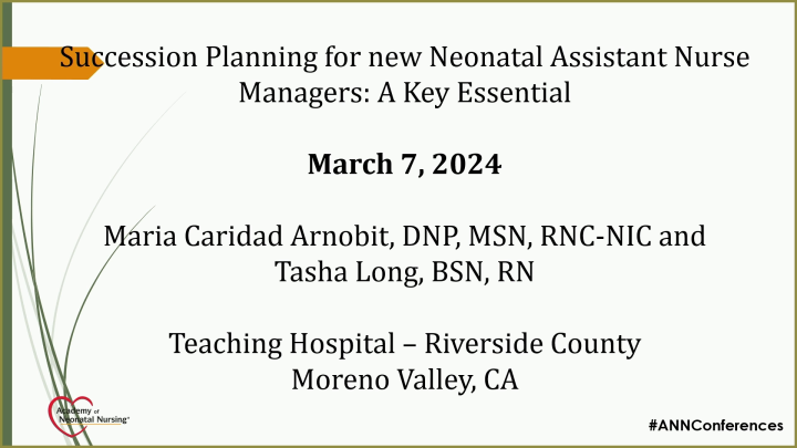 Podium Presentations - Academy of Neonatal Nursing