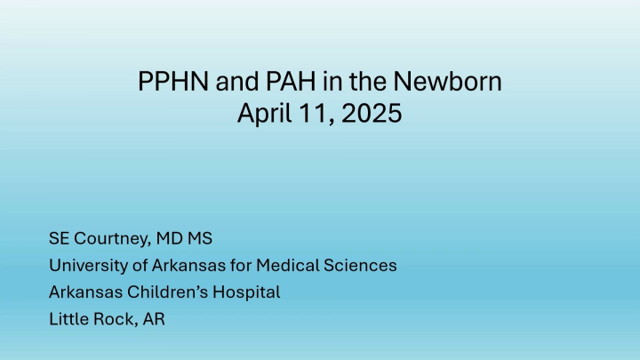 PPHN and PAH: What is the difference and all the stuff we do not know ...