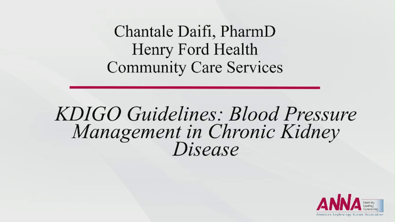 KDIGO Guidelines: Blood Pressure Management in Chronic Kidney Disease ...