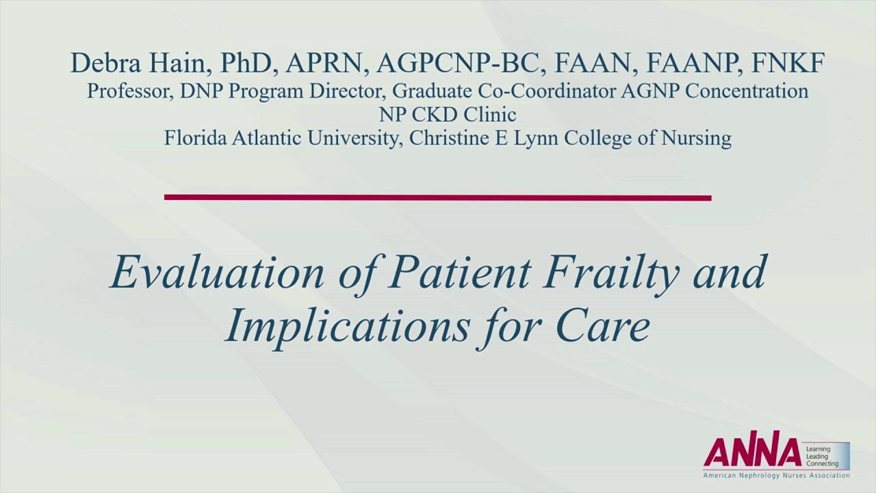 Evaluation of Patient Frailty and Implications for Care - American ...