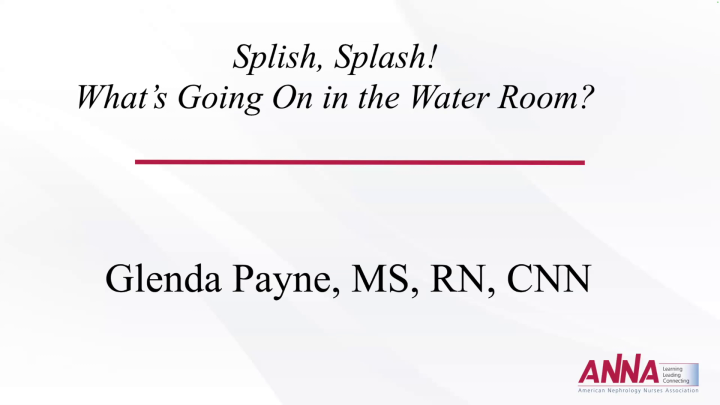 Splish, Splash! What’s Going On in the Water Room? - American ...