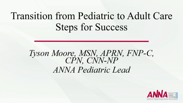 Pediatric SPN: Transition from Pediatric to Adult Care: Steps for ...