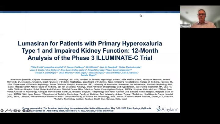 Lumasiran for Patients with Primary Hyperoxaluria Type 1 and Impaired ...
