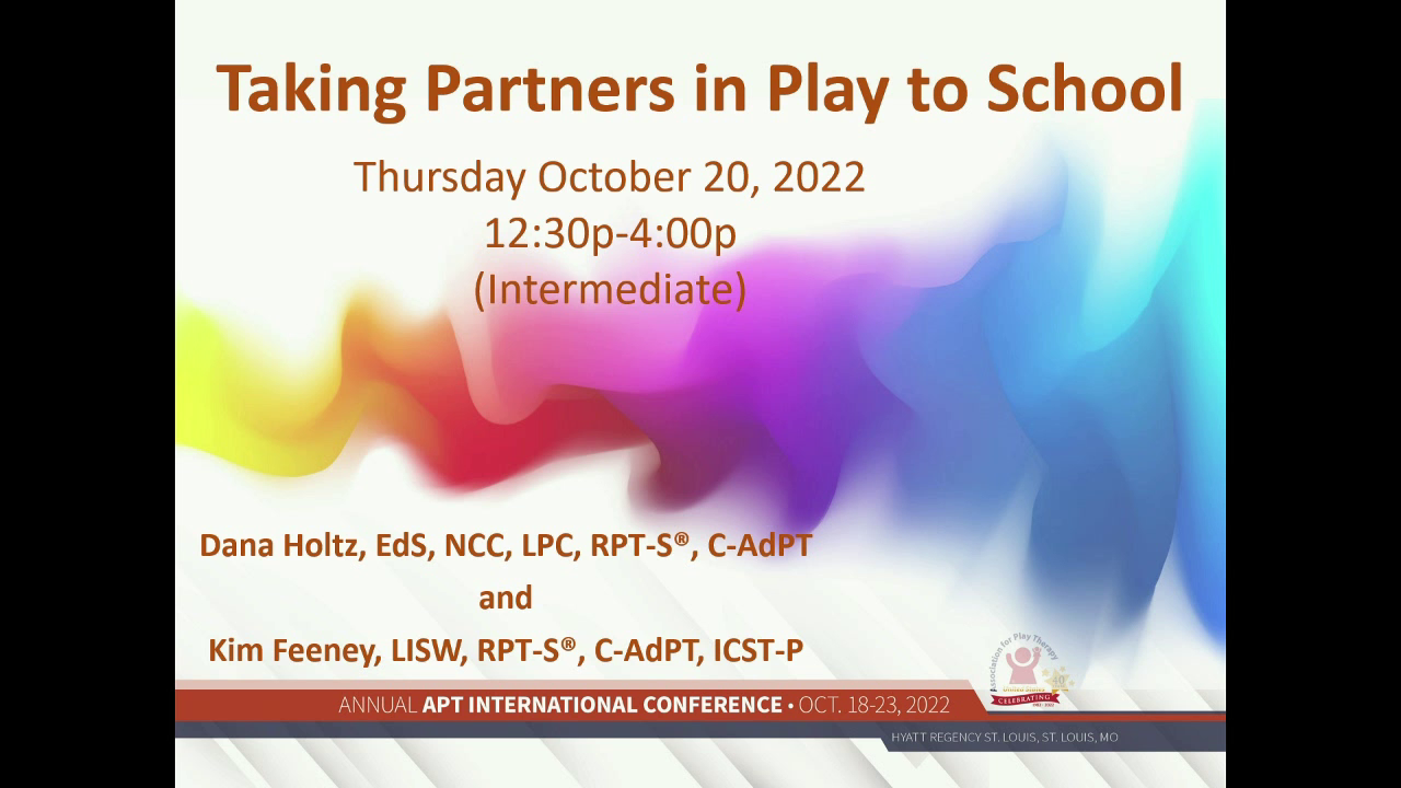 Taking Partners in Play to School - Association for Play Therapy