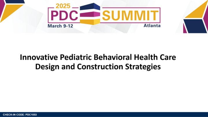 Innovative Pediatric Behavioral Health Care Design and Construction ...