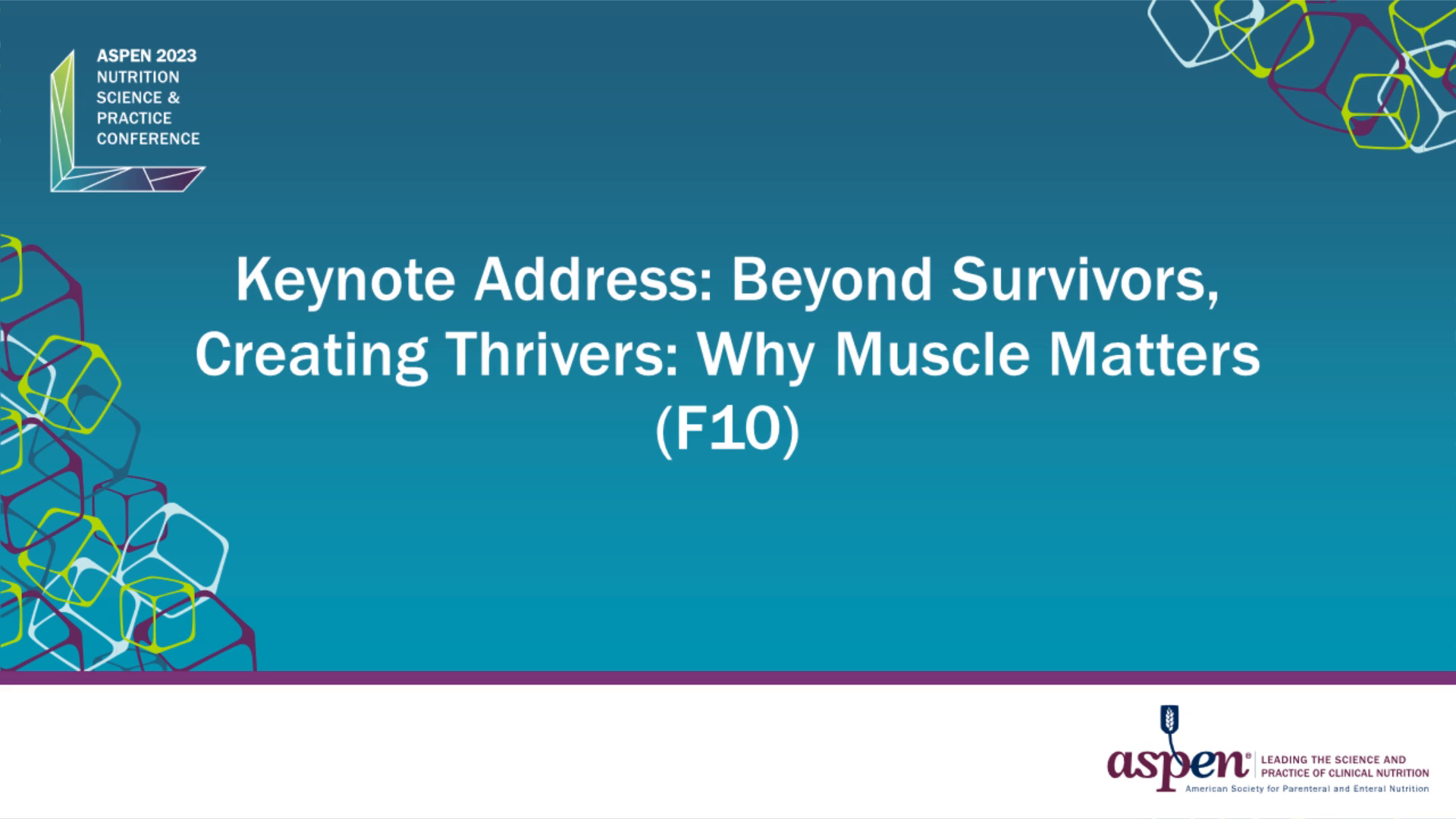 Keynote Address: Beyond Survivors, Creating Thrivers: Why Muscle ...