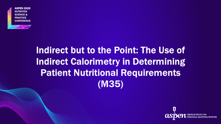 Indirect but to the Point: The Use of Indirect Calorimetry in ...