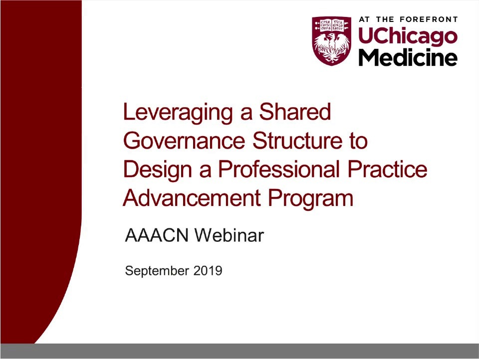 Leveraging a Shared Governance Structure to Design a Professional ...