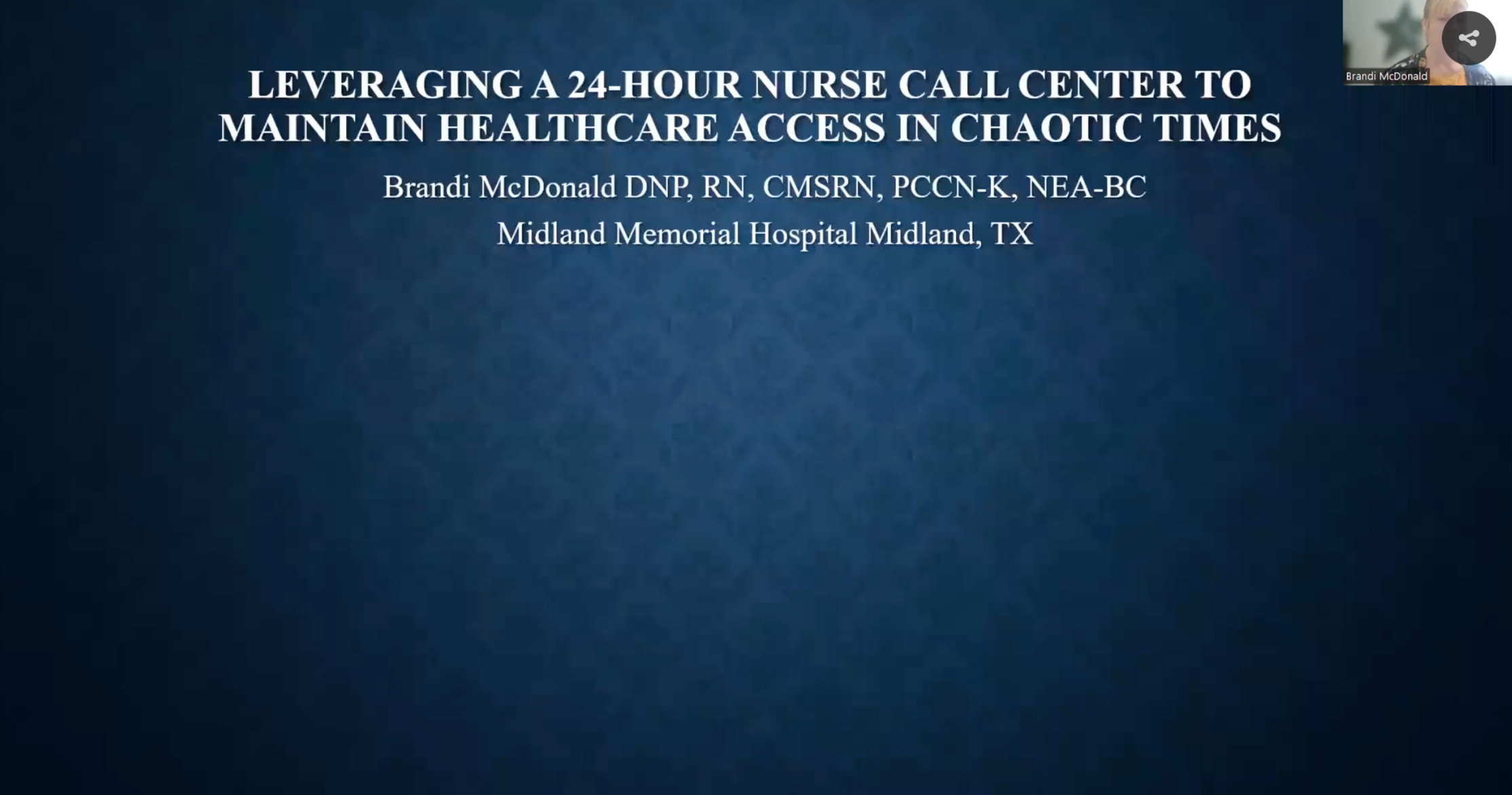 Leveraging a 24-Hour Nurse Call Center to Maintain Healthcare Access in ...