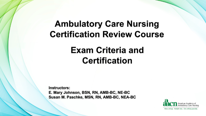 Certification Review Course 2022 - American Academy of Ambulatory Care ...