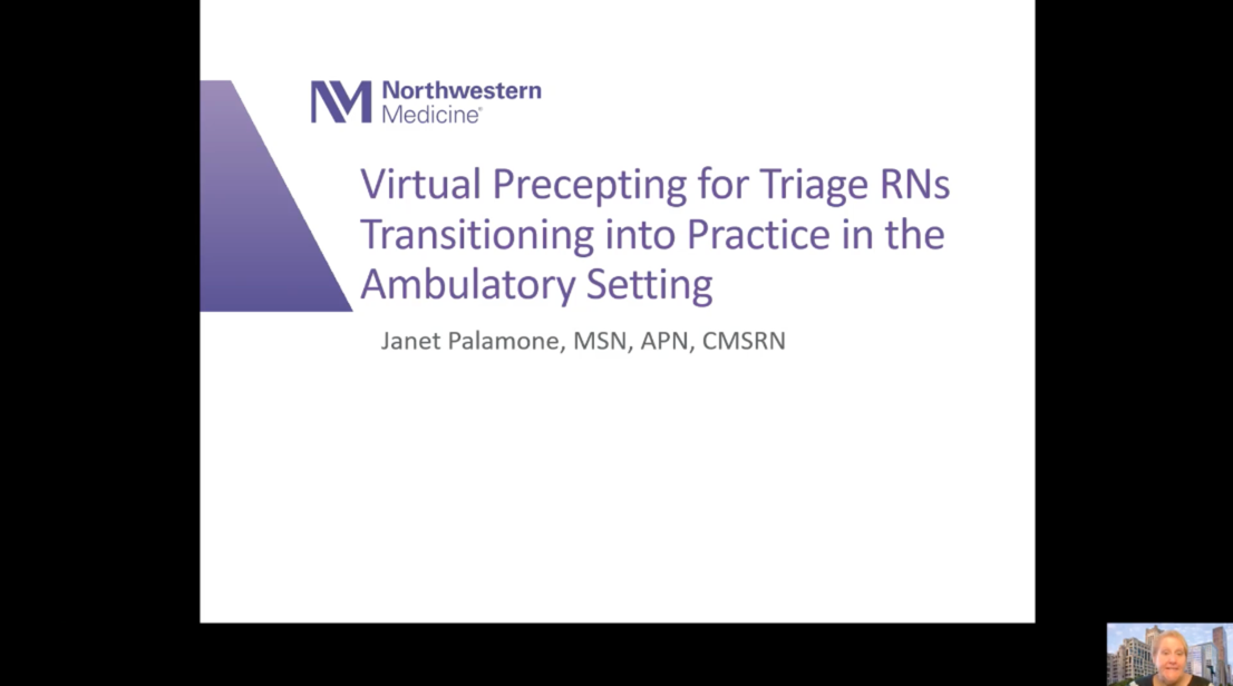 Virtual Precepting for Triage RNs Transitioning into Practice in the ...