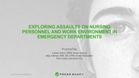 Exploring Assaults on Nursing Personnel and Work Environment in ...